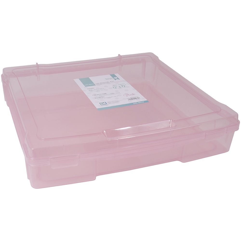Caja Almacenaje Papeles Scrap Rosa Artis Decor Creastu Manualidades